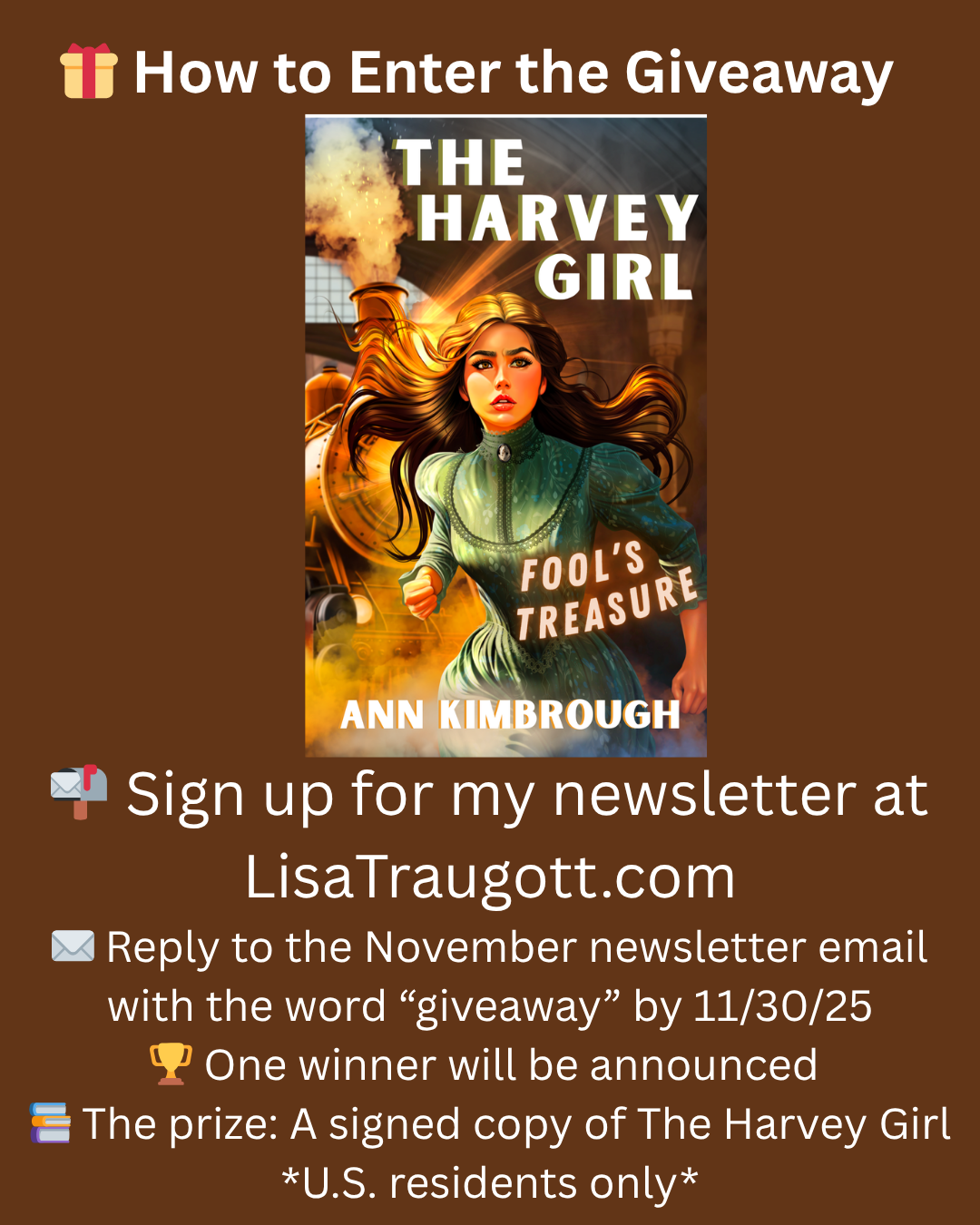 The Harvey Girl: Fool’s Treasure! - Author Lisa Traugott | Historical ...